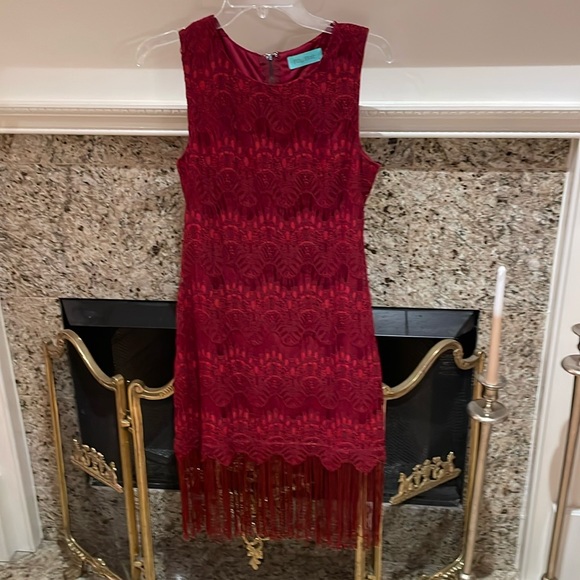 Filly Flair | Dresses | Vintage Filly Flair Red Fringe Dress Size Large ...